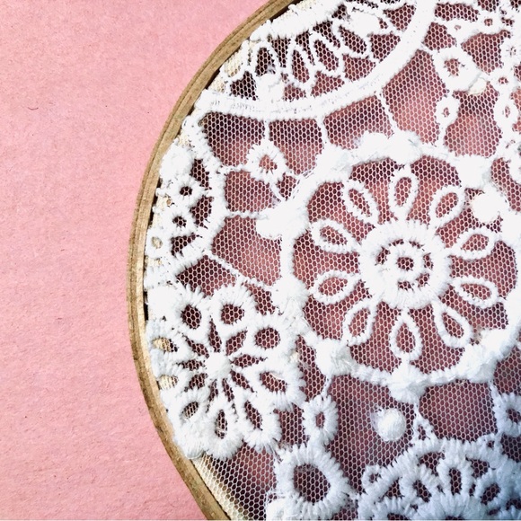 Handmade | Wall Decor | Handmade 5 White Lace Embroidery Hoop Art New ...